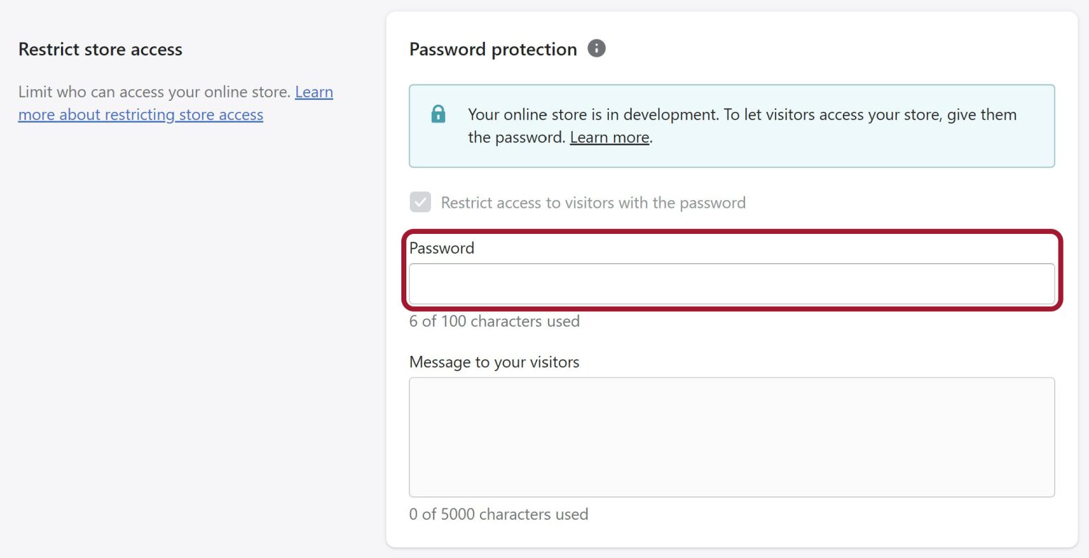 How to Password Protect a Shopify Store